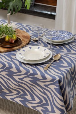 Tovaglia In Cotone - Laura (blu) - Trendcarpet.it