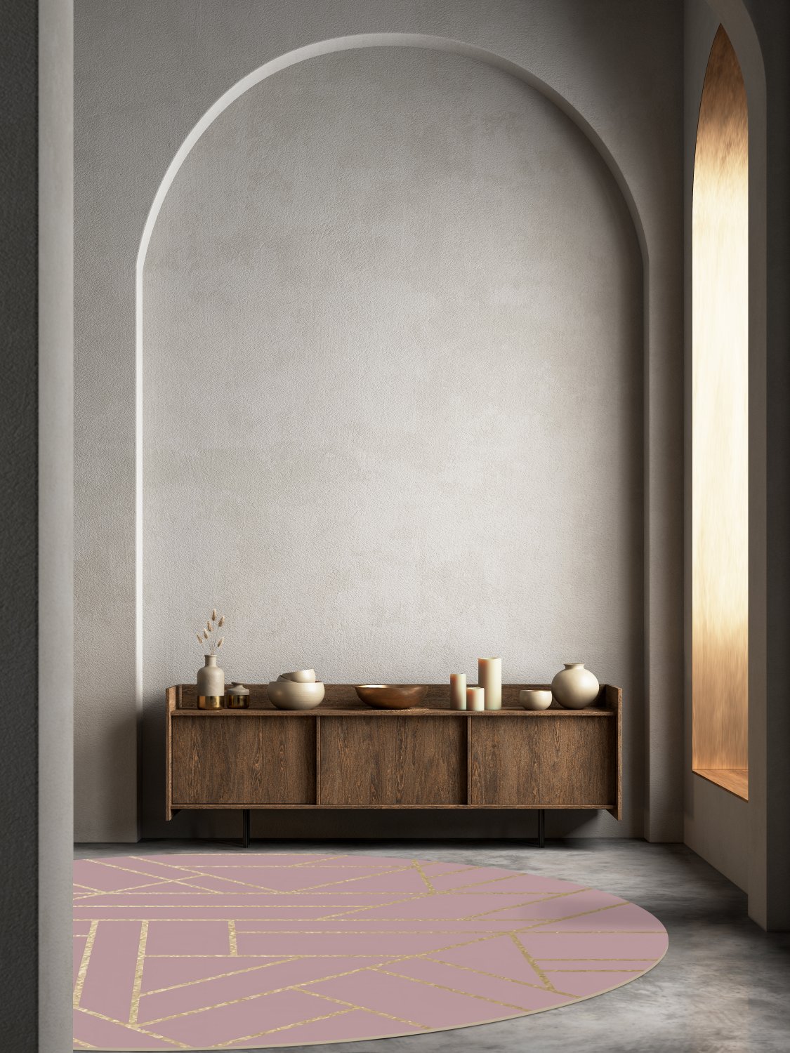 Tappeto rotondo - Marino (rosa) - Trendcarpet.it